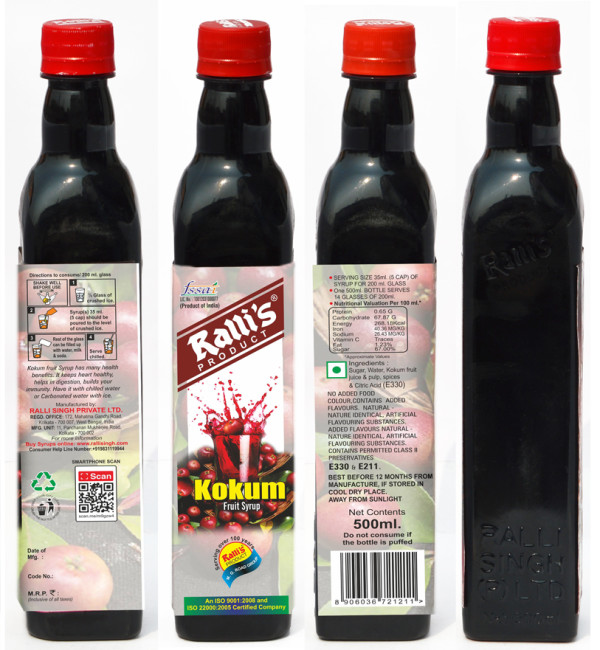 Ralli Singh Kokum Fruit Syrup (500ml bottle)