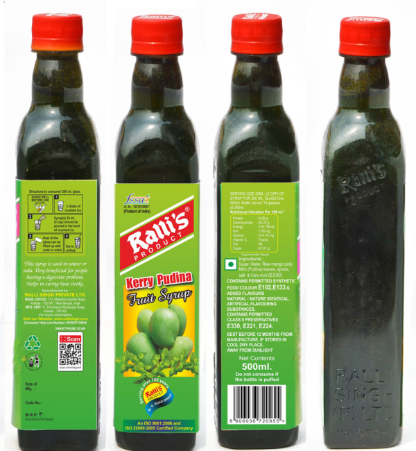 Ralli Singh Kerry Pudina Syrup (500ml bottle)