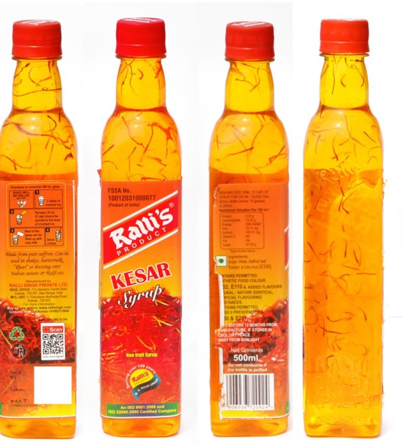 Ralli Singh Kesar Syrup (500ml bottle)